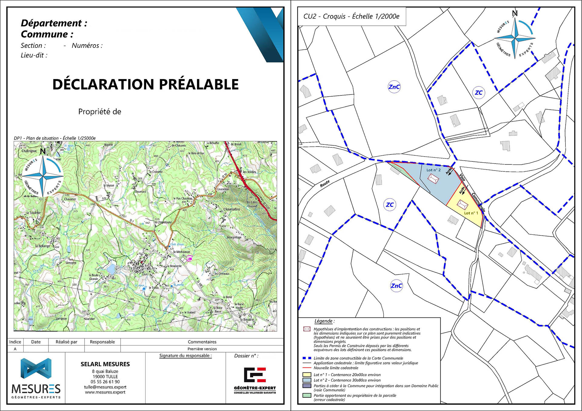 Certificat d’Urbanisme - MESURES GÉOMÈTRES-EXPERTS